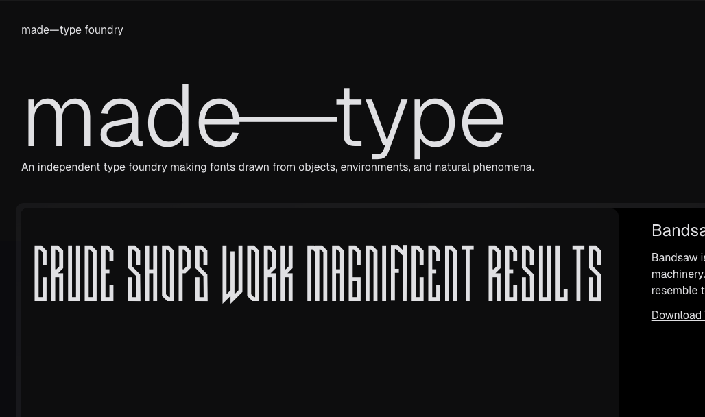 made–type Foundry